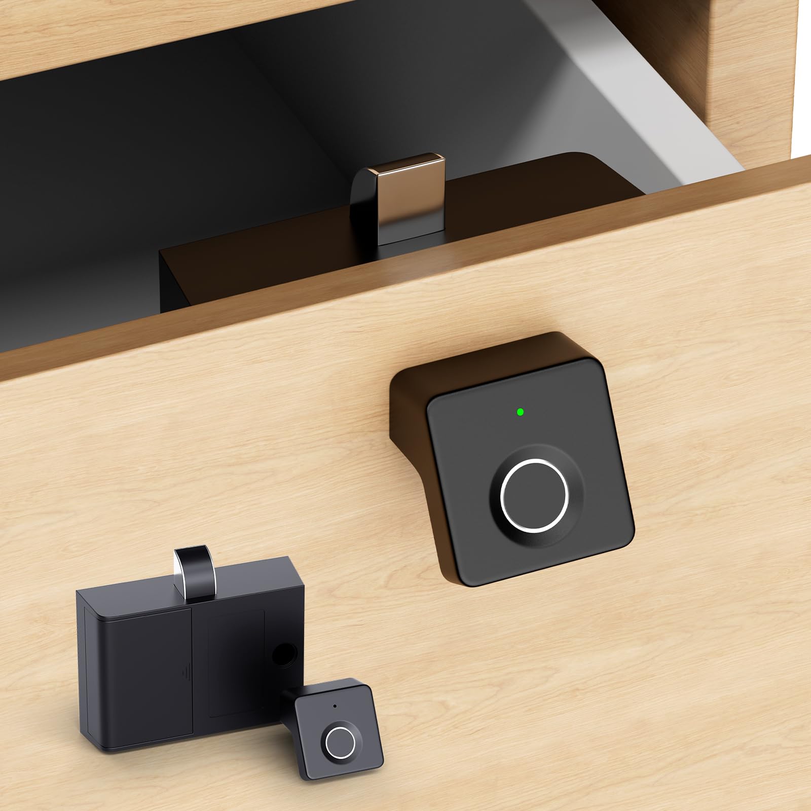 Handle-Style Fingerprint Biometric Cabinet Lock | Secret Stashing