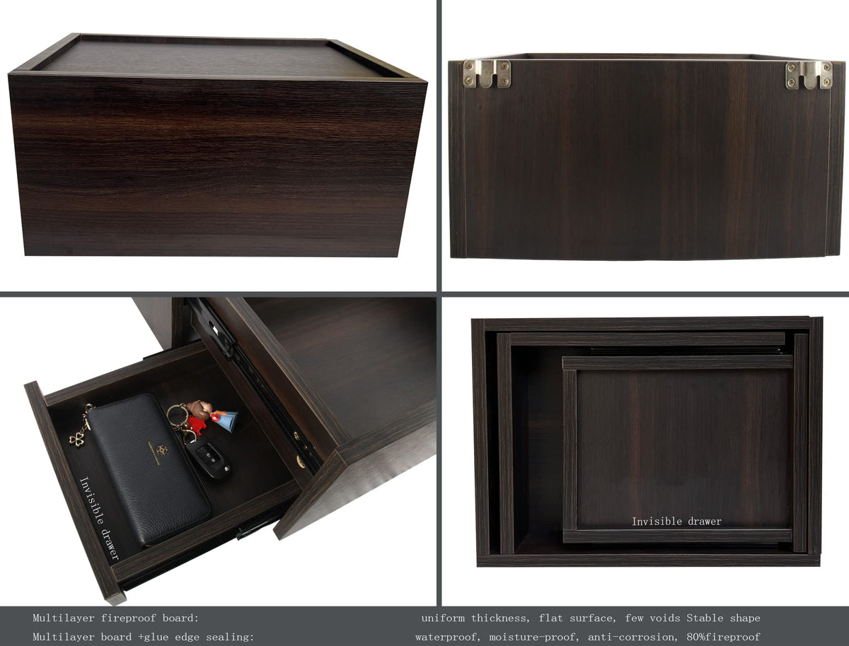Floating Concealment Furniture Night Stand with Hidden Drawer