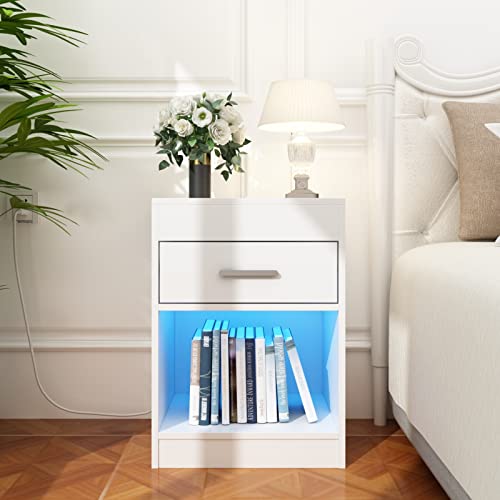 Concealment Furniture Night Stand with RFID Lock Cabinet and Power Outlets