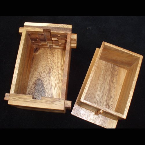 Secret Lock Box Wood Brain Teaser Puzzle - Put a Gift Inside