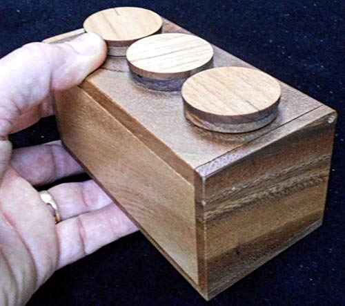 3 Wheel Combination Secret Lock Puzzle Box Brain Teasers