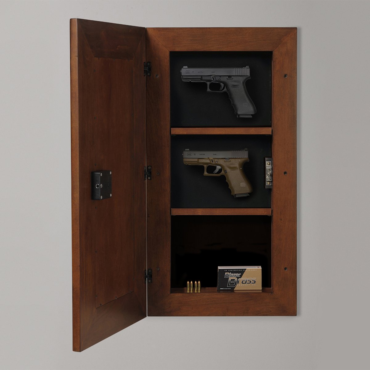 Hidden Gun Storage Behind Mirror