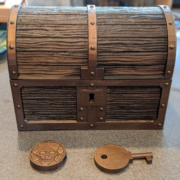 Pirate Chest w/ Two Secret Compartments Secret Compartments Decor