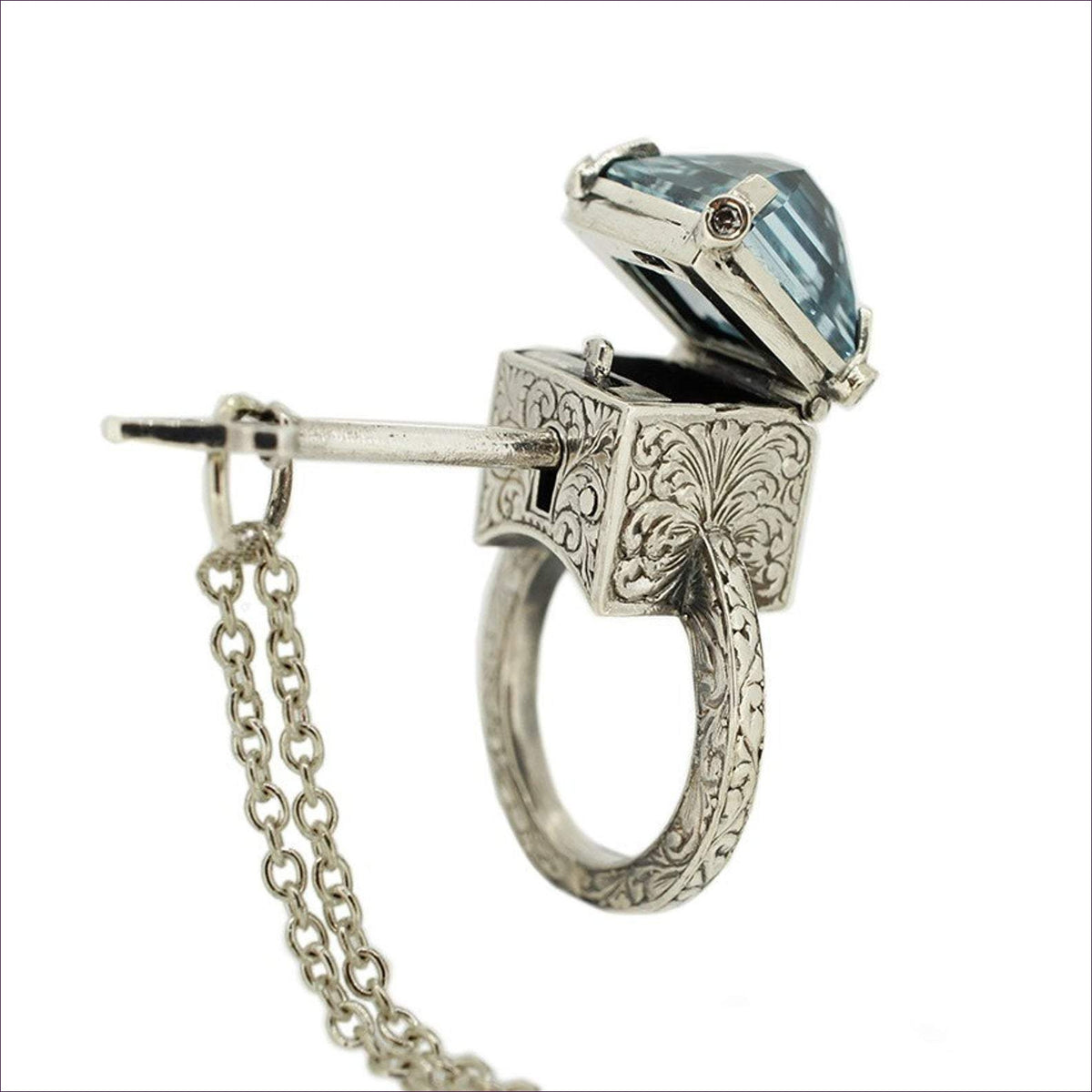 Mystic Chamber Ring with Secret compartment | Secret Stashing