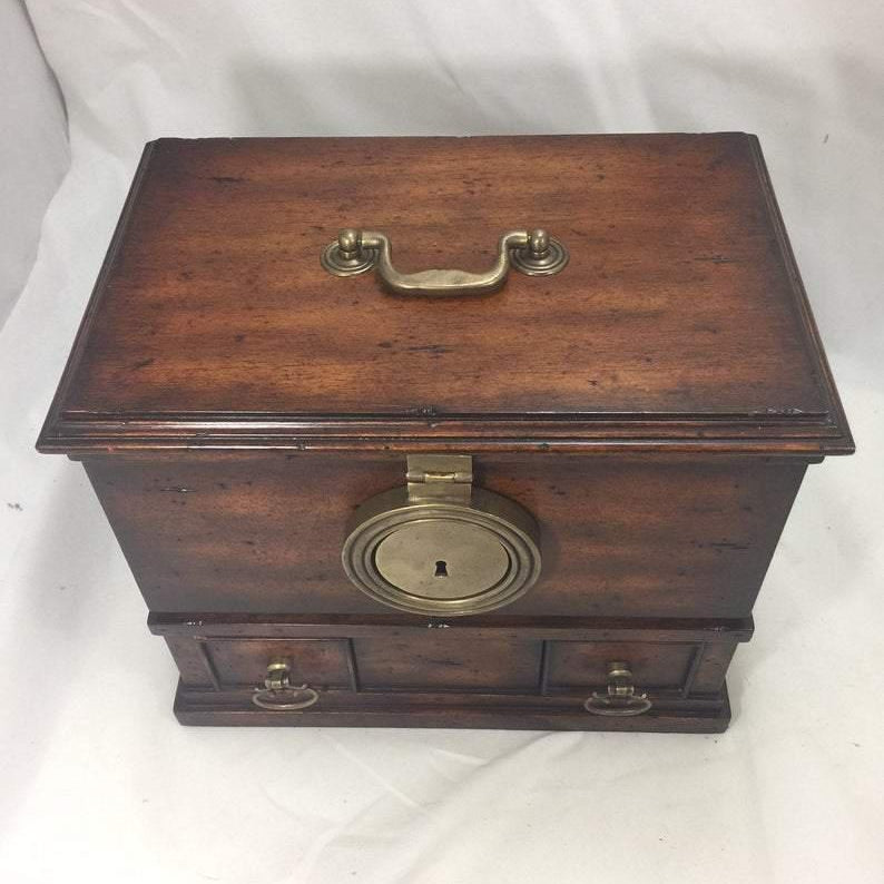 Vintage Handmade Wooden Chest Magical Box with Secret Compartments